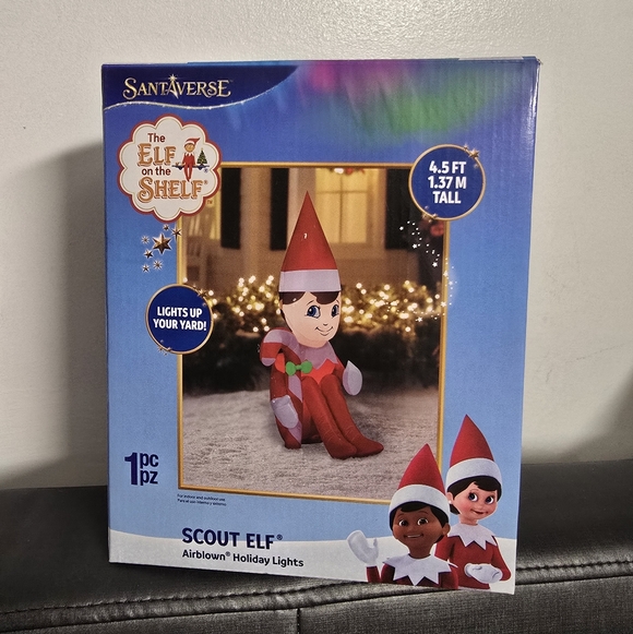 Holiday | 45 Ft Elf On Shelf Airblown Christmas Inflatable Led Lights ...